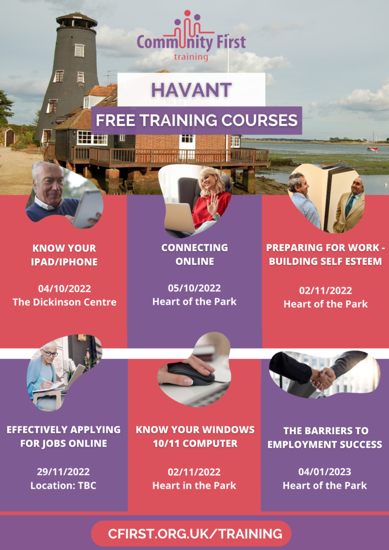 Free Training Courses For New Forest and Havant Residents - Community First