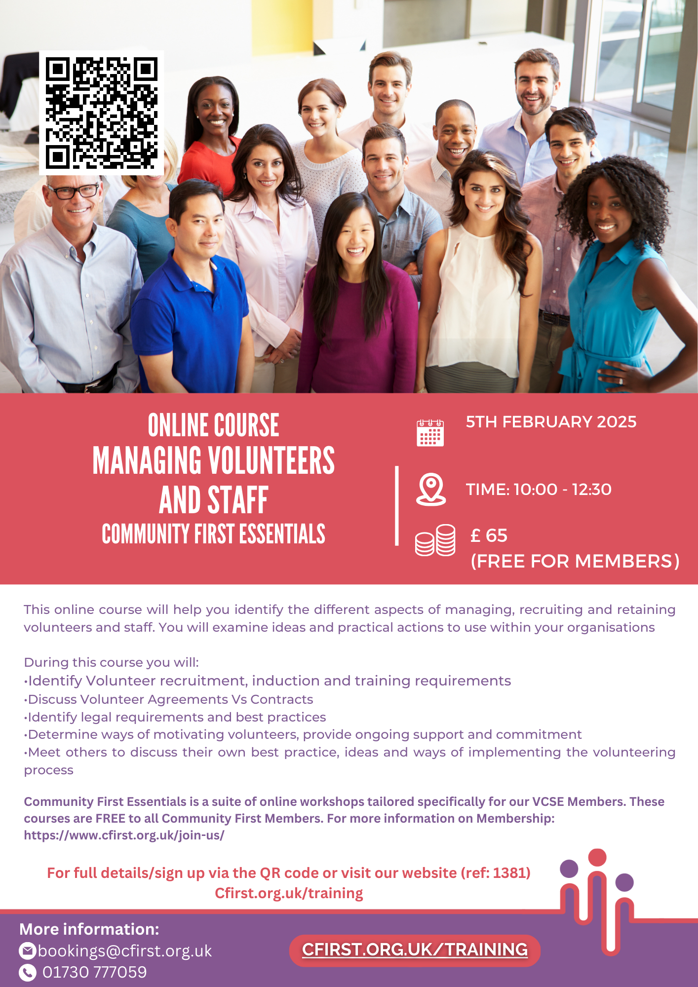 Managing Volunteers and Staff- Community First Essentials (Online) (Ref ...