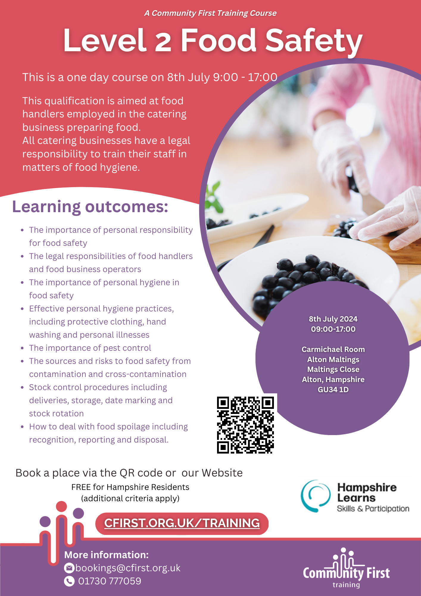 FREE - Health & Wellbeing in the Community - Food Safety Level 2 (1411 ...